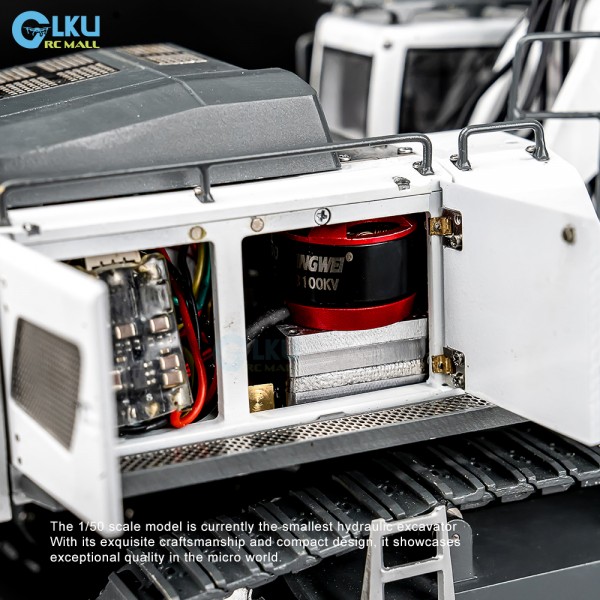 1/50 R970 hand-customized metal hydraulic excavator desktop RC model